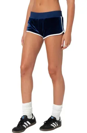 EDIKTED Velour Shorts