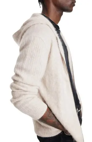 John Varvatos Catherine Hooded Cashmere Zip Cardigan
