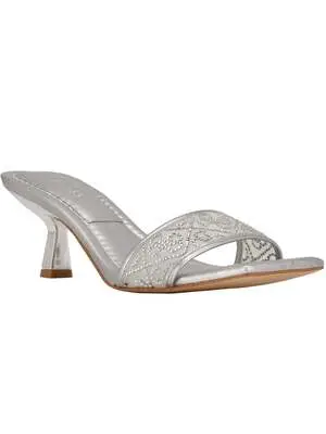 Guess Womens Kitten Heels Dressy Heels - Silver