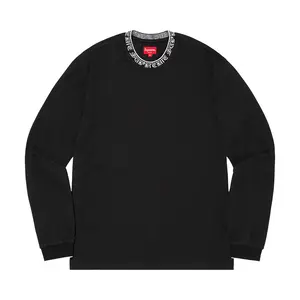 Supreme Old English Collar Logo Long-sleeve Top - Black
