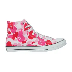 A BATHING APE Bapesta High 'abc Camo' Sneakers - Pink