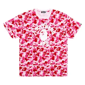 A BATHING APE Abc Camo College T-shirt - Pink