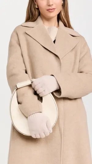 Carolina Amato Knitted Cashmere Gloves - Hessian Ivory