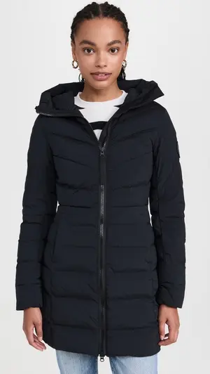 Canada Goose Clair Quilted Hooded Coat - Black
