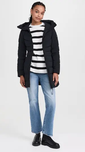 Canada Goose Clair Quilted Hooded Coat - Black