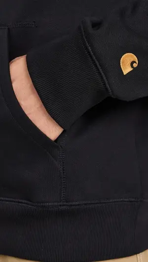 Carhartt Work In Progress Hooded Chase Sweatshirt - Black/gold