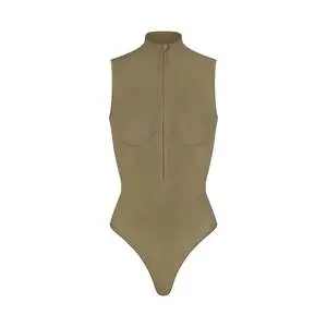 SKIMS Seamless Sculpt Zip Front Sleeveless Thong Bodysuit