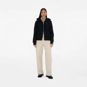 Burberry Thistle Logo Cotton Blend Zip Hoodie