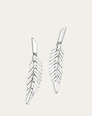 CADAR 18k Feather Drop Earrings, Small