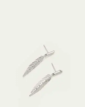 CADAR 18k Feather Drop Earrings, Small