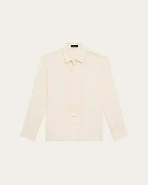 Theory Theory Modern Silk Georgette Neck-Tie Shirt - Iv