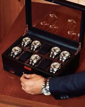 Wolf Axis 10-piece Watch Box With Drawer - Copper