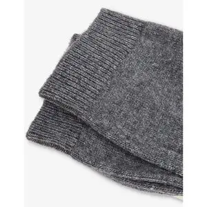 Falke Cosy Wool Brand-print Knit Crew Socks - Light Greymel.