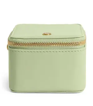 Harrods Pebbled Leather Trinket Box - Green