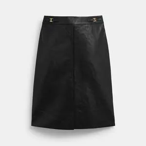 COACH Heritage C Leather Skirt