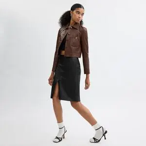 COACH Heritage C Leather Skirt