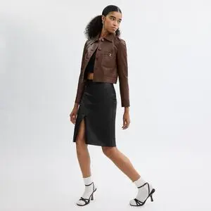 COACH Heritage C Leather Skirt