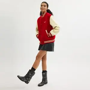 Coach Varsity Jacket In Red - 50% Off | Editorialist