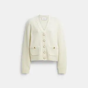 COACH Heritage C Cardigan - White