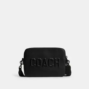 Coach Charter Crossbody Bag 24 With Debossed Graphic In Black - 40