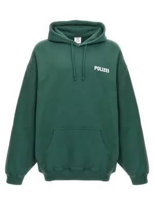 Vetements 'polizei' Hoodie - Green