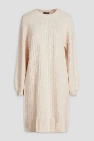 N.peal Cable-knit Cashmere Mini Dress