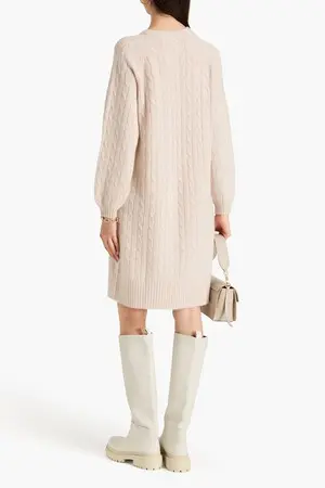 N.peal Cable-knit Cashmere Mini Dress