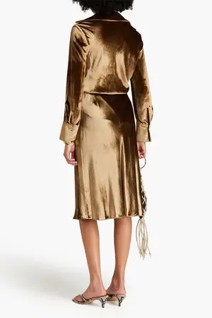 Vince Velvet Skirt - Army Green
