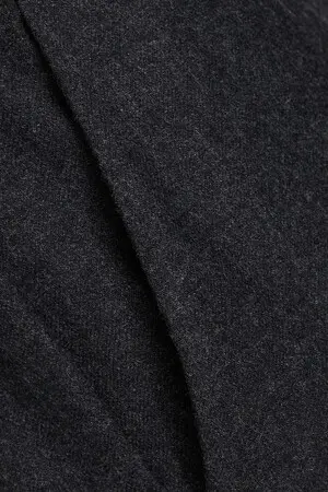 Theory Mélange Wool-flannel Straight-leg Pants - Charcoal