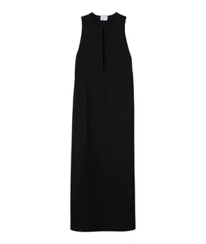 BEARE PARK BEARE PARK Wool-crepe Maxi Dress - Black