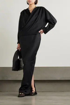 BEARE PARK Gathered Wool Wrap Top