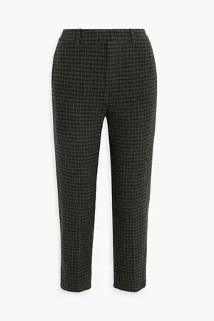 Vince Cropped Checked Tapered Pants