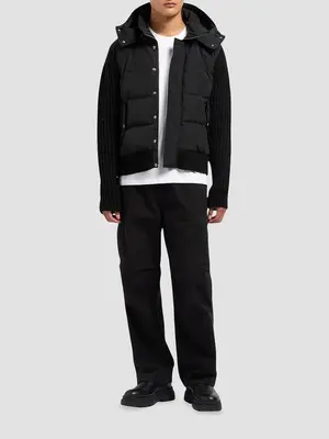Moose Knuckles Maple Hybrid Mixed-media Bomber Jacket