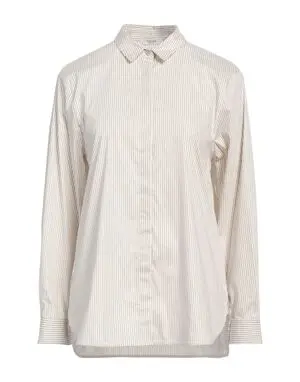 Peserico Striped Metallic Poplin Shirt - Beige