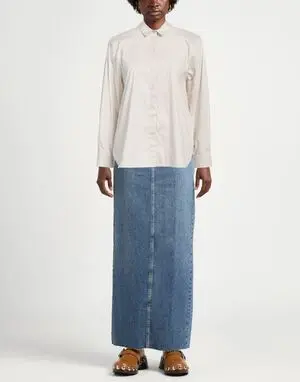 Peserico Striped Metallic Poplin Shirt - Beige