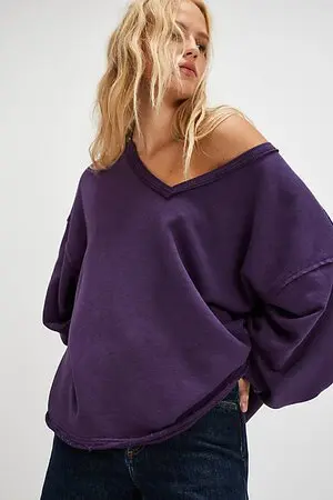 Free People V Neck Sweatshirts Hoodies For Women
