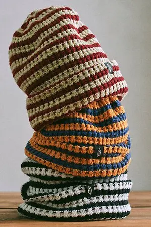 Free People Stripe It Up Cool Down Beanie B/w
