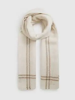 REISS Liana Wool-cashmere Fringed Scarf