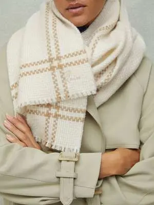 REISS Liana Wool-cashmere Fringed Scarf