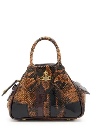 VIVIENNE WESTWOOD Yasmine Mini Python-effect Leather Top Handle Bag