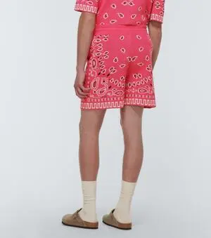 Alanui Cotton-blend Bandana Print Shorts