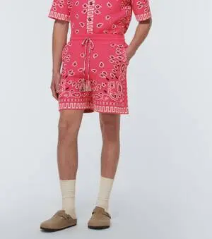 Alanui Cotton-blend Bandana Print Shorts