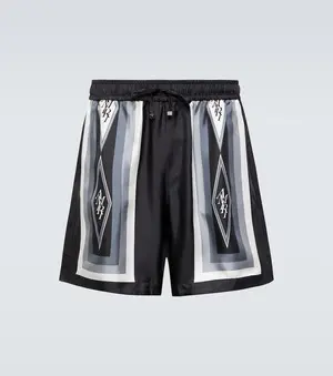 Amiri Diamond Silk Shorts - Multicoloured