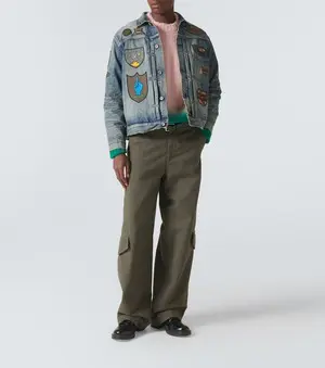 Sacai X Mark Gonzales Denim Trucker Jacket