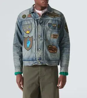 Sacai X Mark Gonzales Denim Trucker Jacket