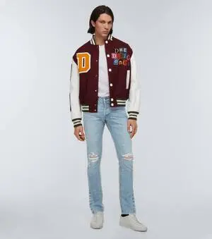 DUE DILIGENCE Slim Fit Distressed Jeans