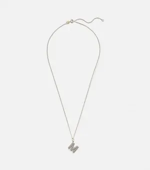 STONE AND STRAND Initial 10kt Necklace With Diamonds - Gold