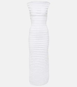Alaïa Pleated Midi Dress
