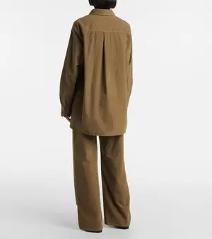 THE ROW Corduroy Cotton Shirt - Green