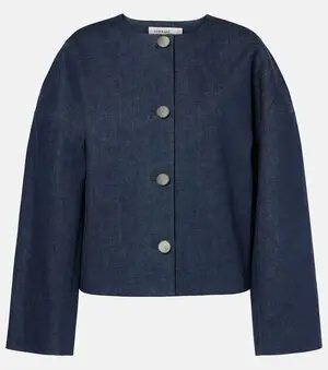 FFORME Dev Cropped Denim Jacket - Blue